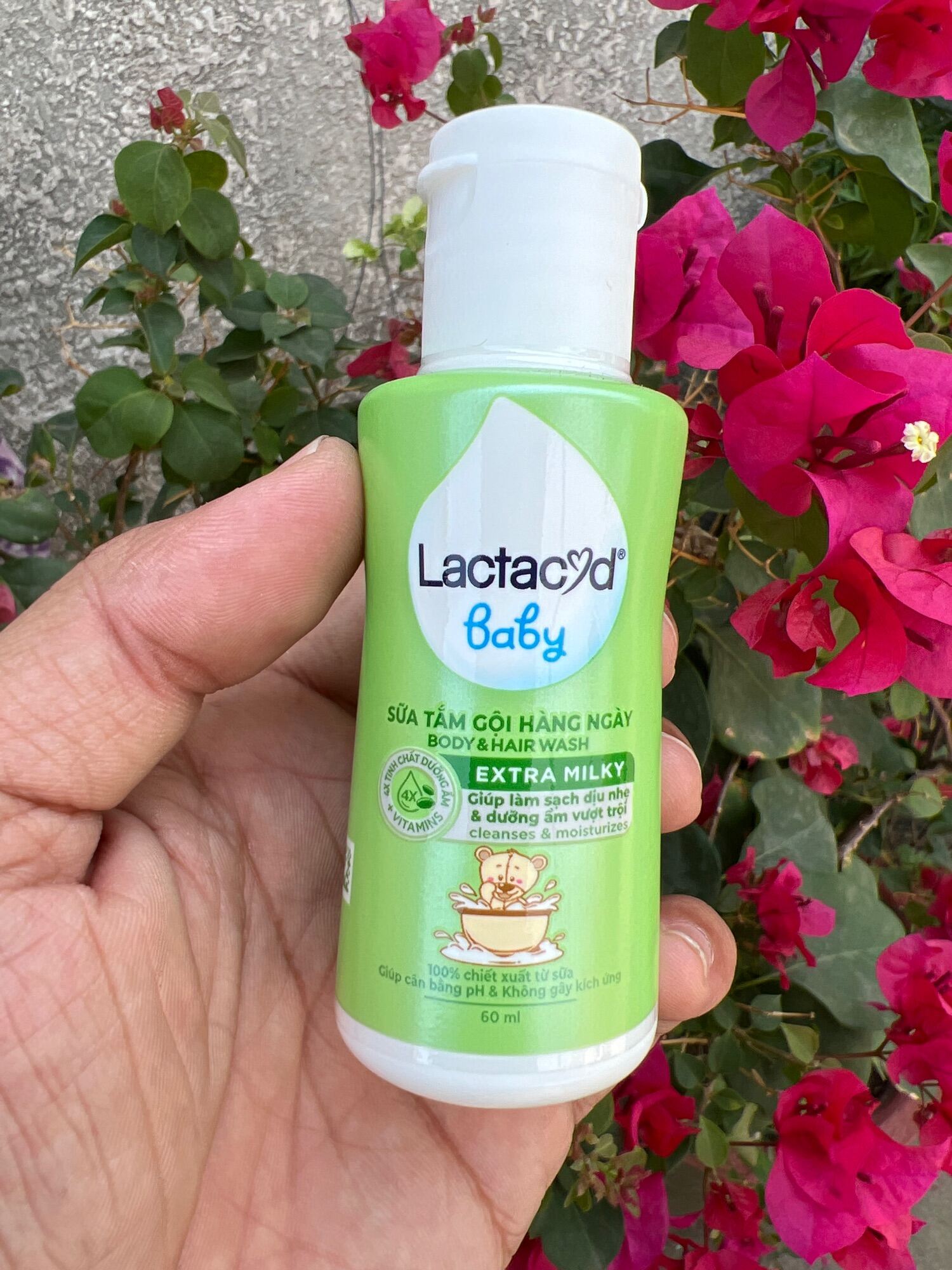 60 ml Chai sữa tắm em bé lactacyd milky 60ml (tiện lợi khi đi du lịch ...