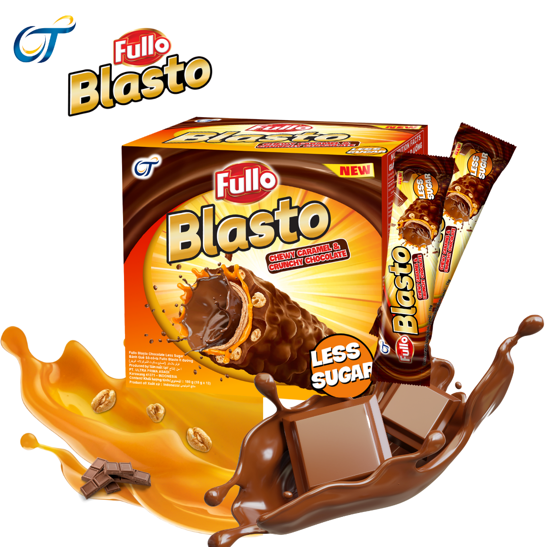 (ÍT ĐƯỜNG) Fullo Blasto Less Sugar - Bánh Quế Fullo Blasto Sôcôla Ít ...