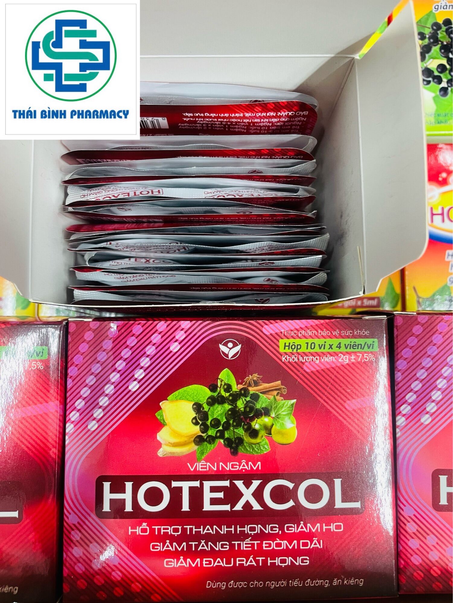 Viên Ngậm Hotexcol - Hộp 10vỉ x 4viên - MixASale