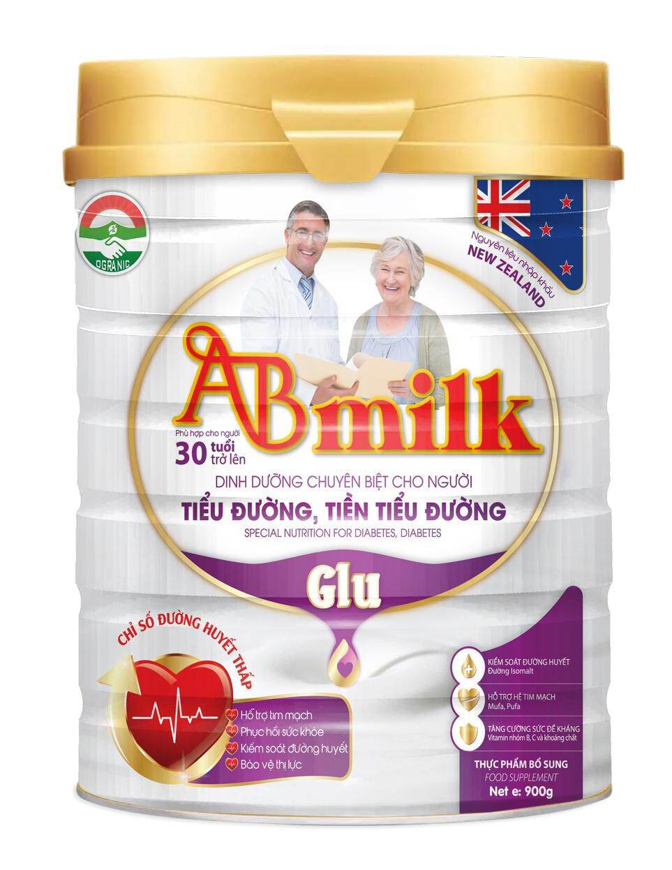 Sữa mát AB MILK - GLU (DINH DƯỠNG DÀNH CHO NGƯỜI TIỂU ĐƯỜNG TIM MẠCH ...