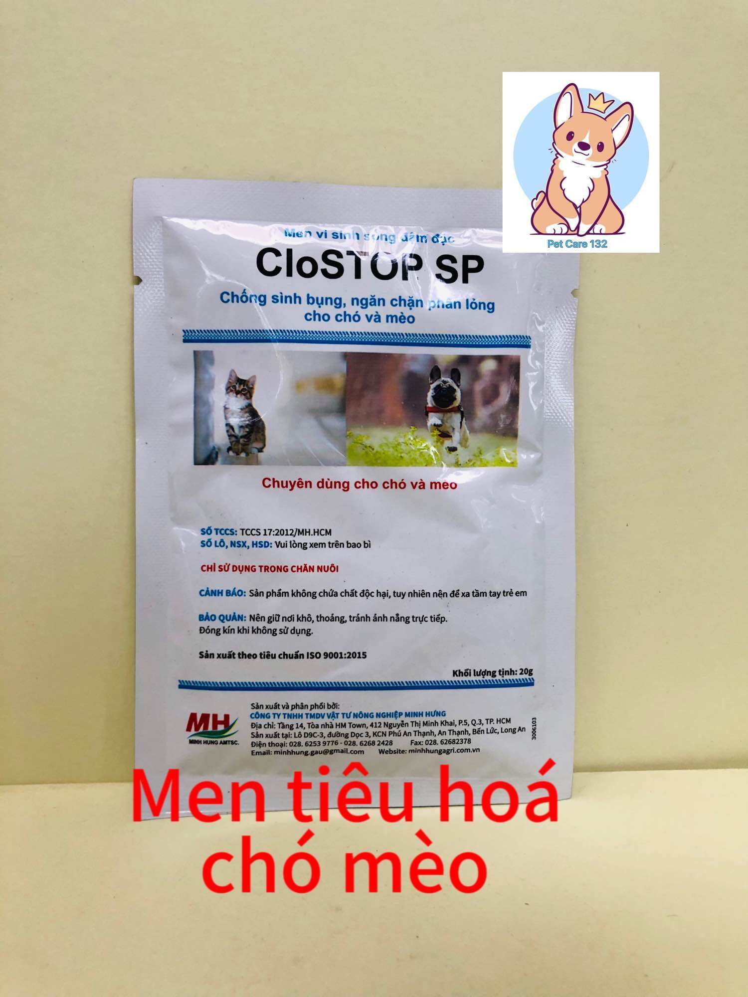 Men tiêu hoá cho chó mèo. CloStop Sp 20gram men vi sinh sống đậm đặc ...