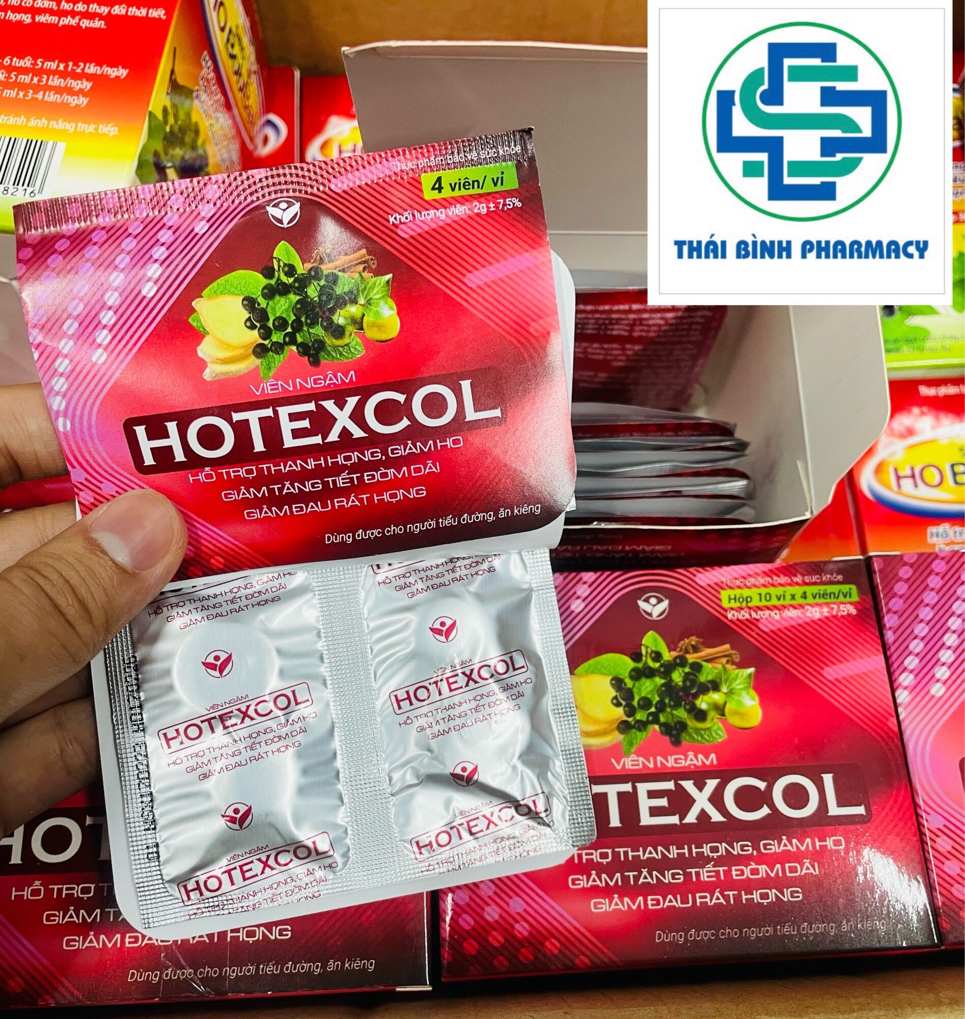 Viên Ngậm Hotexcol - Hộp 10vỉ x 4viên - MixASale