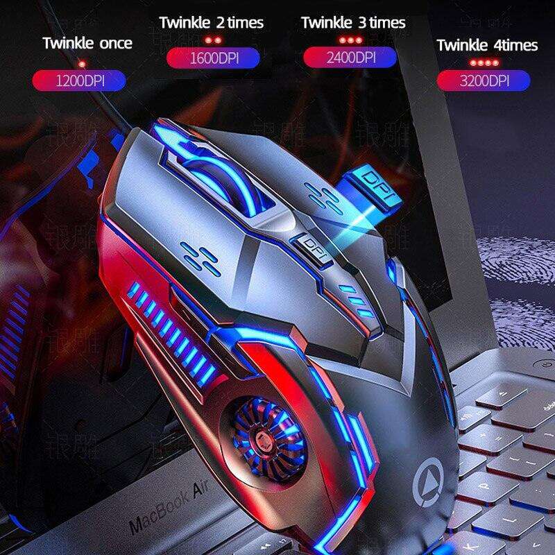 Bạc Đại Bàng G5 Tắt Tiếng Có Dây 6 Phím Dạ Quang Game USB Chuột Chơi ...