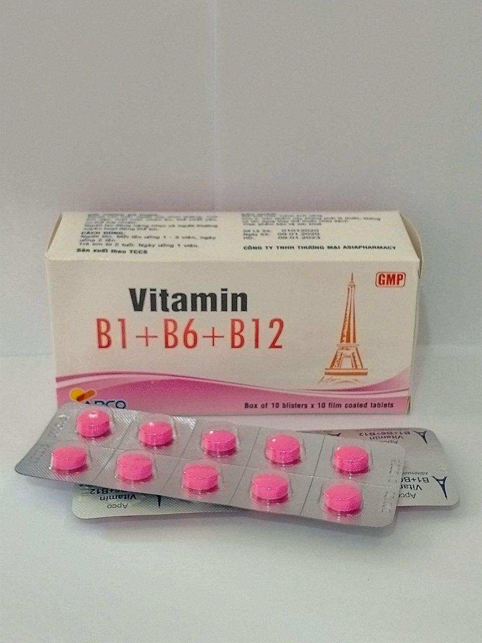 VITAMIN B1+B6+B12 APCO Hộp 100 viên giúp tăng cường sức khỏe - Vitamin ...