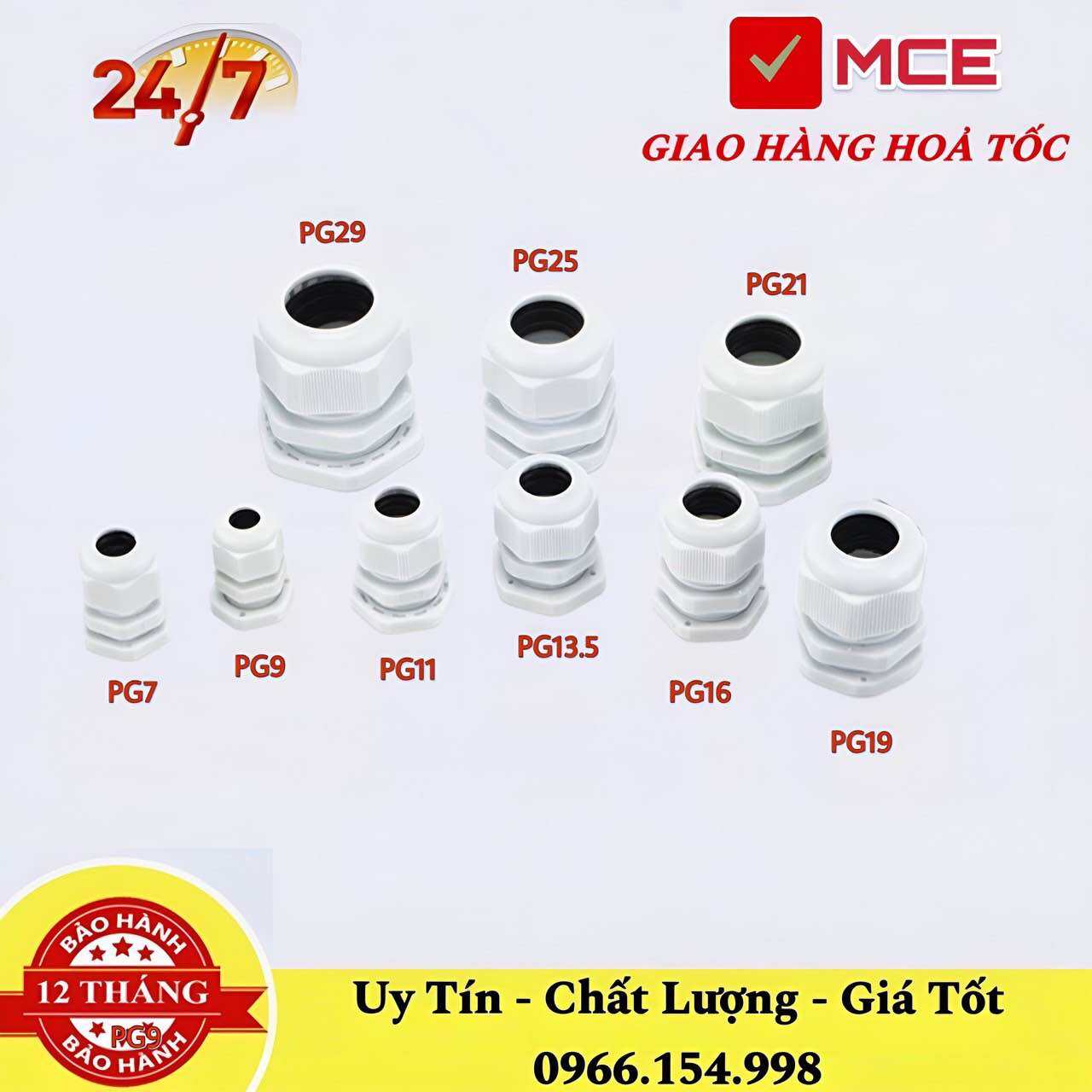 Ốc Siết Cáp PG7 PG9 PG11 PG13.5 , PG16, PG19, PG21, PG25, PG29 siết cáp ...