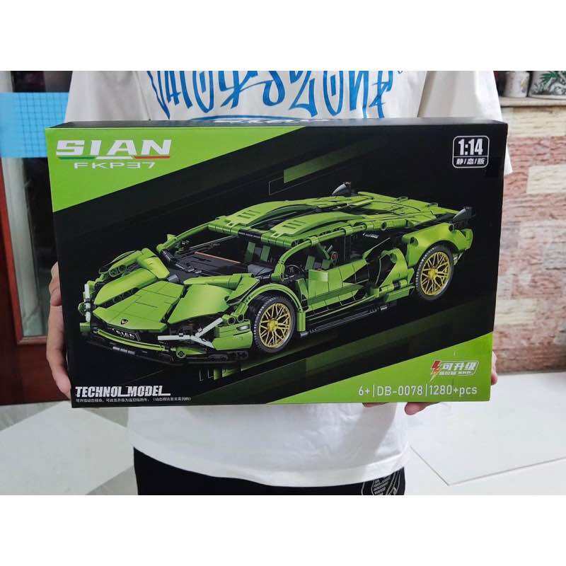 [Có Sẵn] Mô hình lắp ráp Lego Lamborghini Sian FKP 37 mở cánh tỷ lệ 1: ...