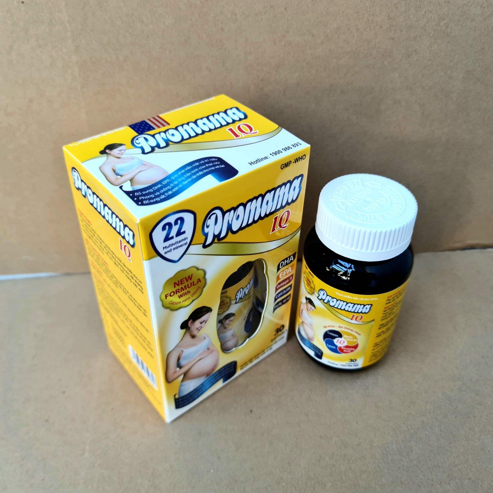 Promama IQ bổ sung vitamin cho mẹ bầu - Hộp 30 viên - Hỗ trợ thai sản ...