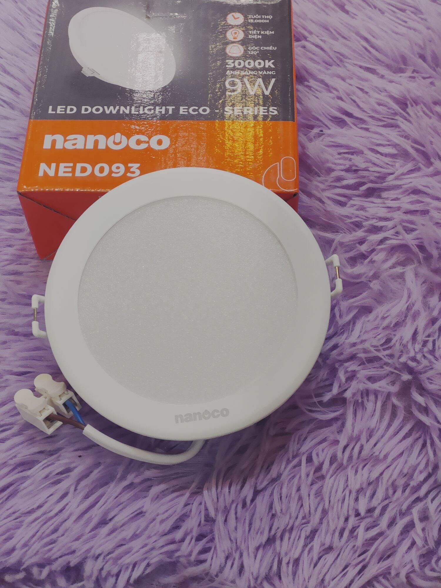 Đèn led lắp âm trần thương hiệu Nanoco d90-9w 1 màu và 3 màu | Lazada.vn