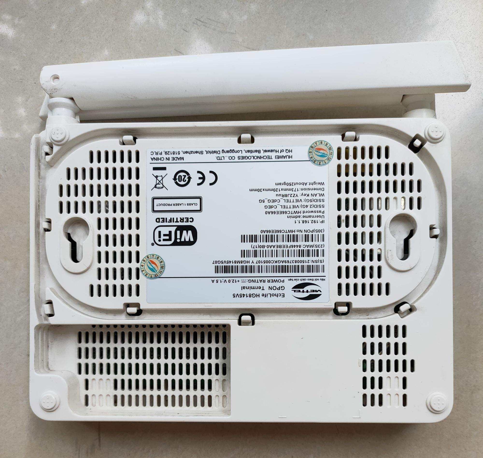 Modem GPON Viettel Huawei HG8145V5 phát wifi 2 băng tần chuẩn GPON ...