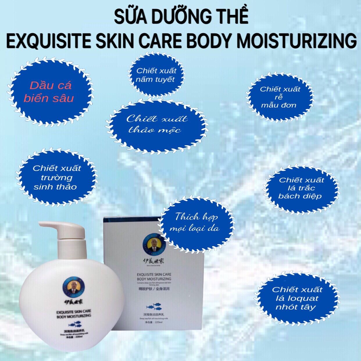 Sữa dưỡng thể dưỡng trắng - Sáng da và chống lão hoá body - EXQUISITE ...