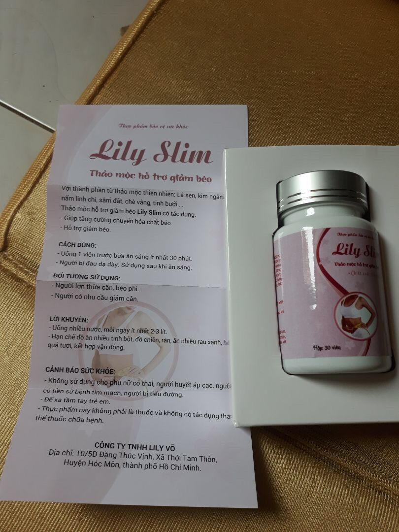 Chính Hãng Giảm cân LILY SLIM dành cho cơ địa nhờn chai ly (Hộp 30viên ...