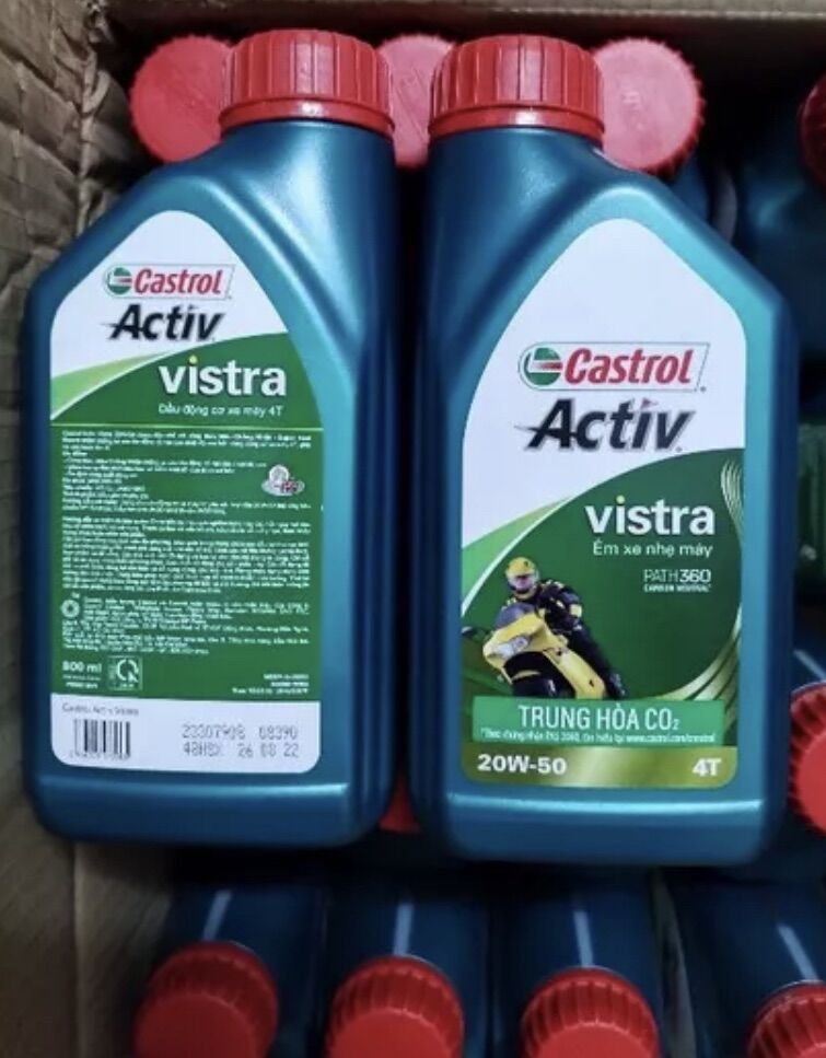 Nhớt CASTROL VISTRA 20W50 0.8L 1.0L - xe số - xe côn - MixASale
