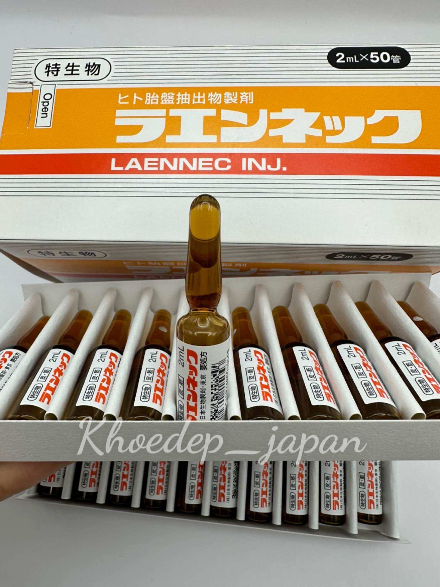 Vỉ 10 ống Tiêm Tế bào gốc nhau thai tươi Nhật Bản Laennec Placenta ...