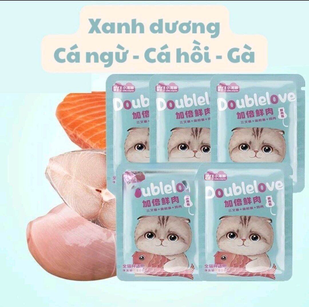 Pate cho mèo Double Love gói 80g dạng súp hấp dẫn | Lazada.vn