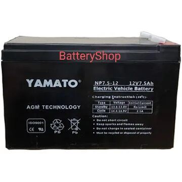 Bình Ắc Quy Khô YAMATO NP7.5-12 12V - 7.5AH Cho Xe Đạp Điện UPS Loa Kéo ...
