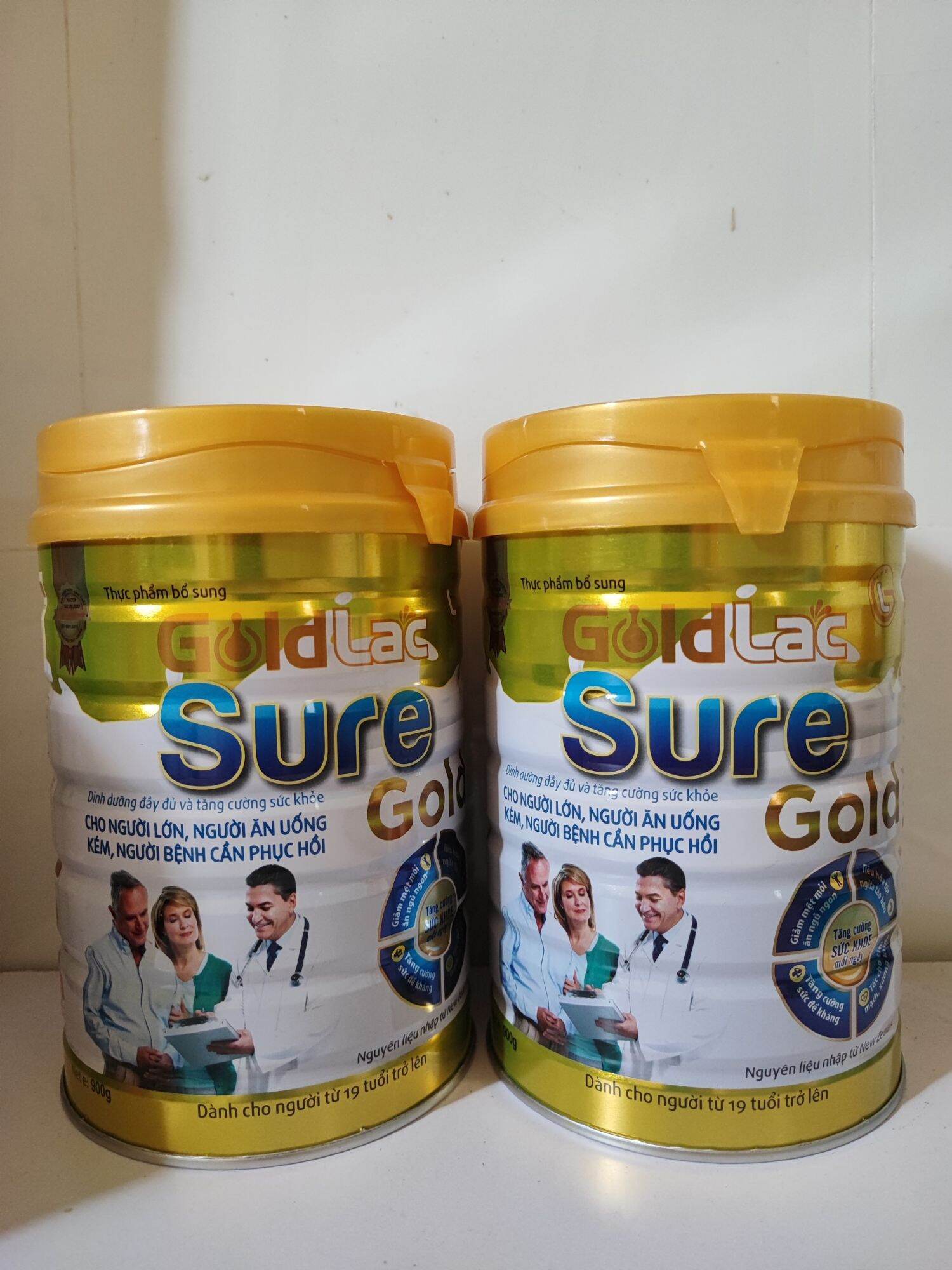 Sữa Bột Dinh Dưỡng Phục Hồi Sức Khoẻ GOLDLAC SURE GOLD Lon 900G - MixASale