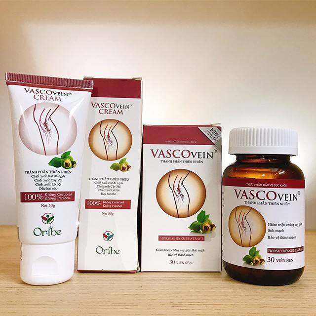 Vascovein kem bôi và viên uống giãn tĩnh mạch - Vitamin tổng hợp ...