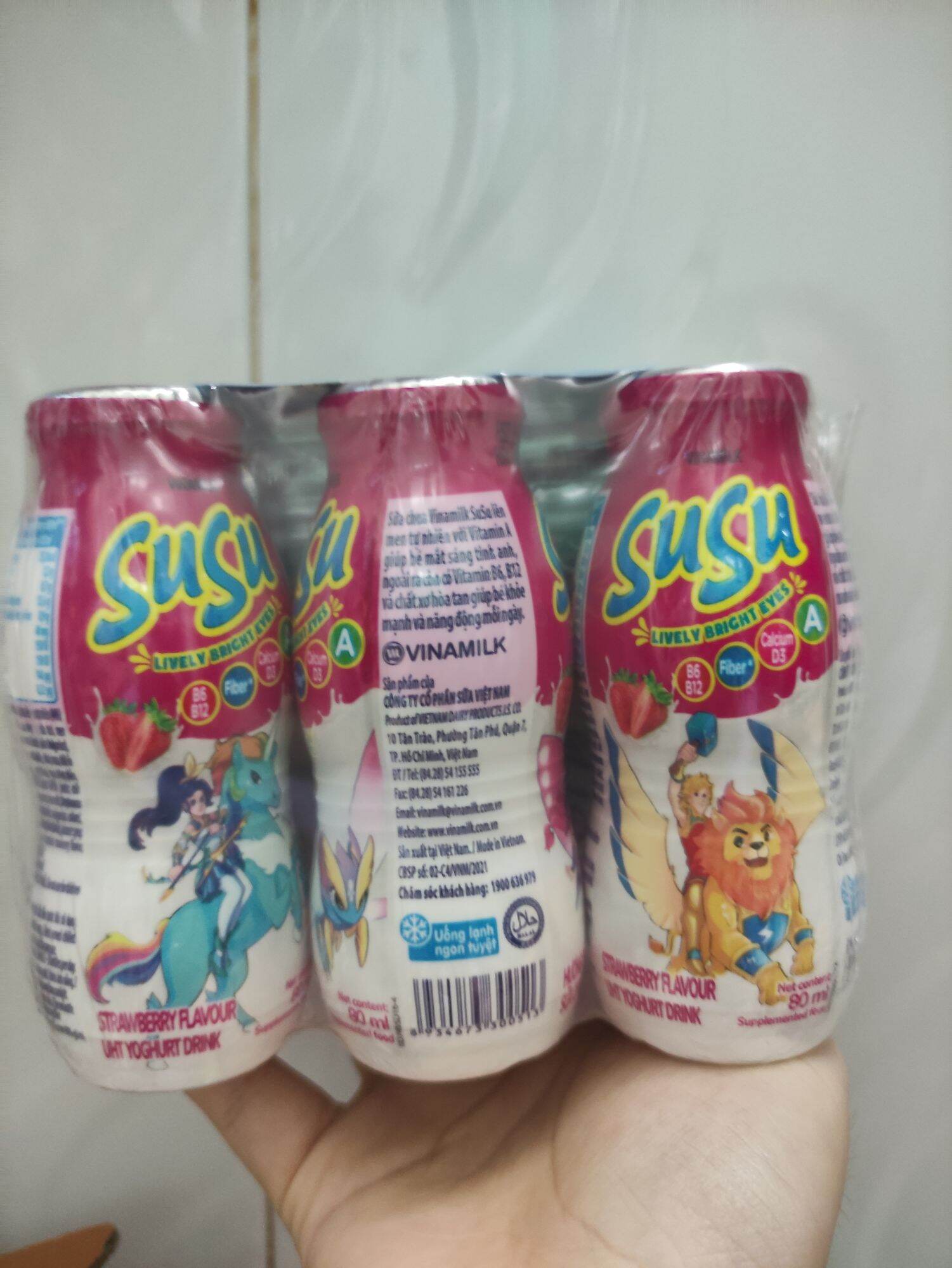 Lốc sữa Susu Vinamilk sữa chua uống Susu 6 chai 80ml | Lazada.vn