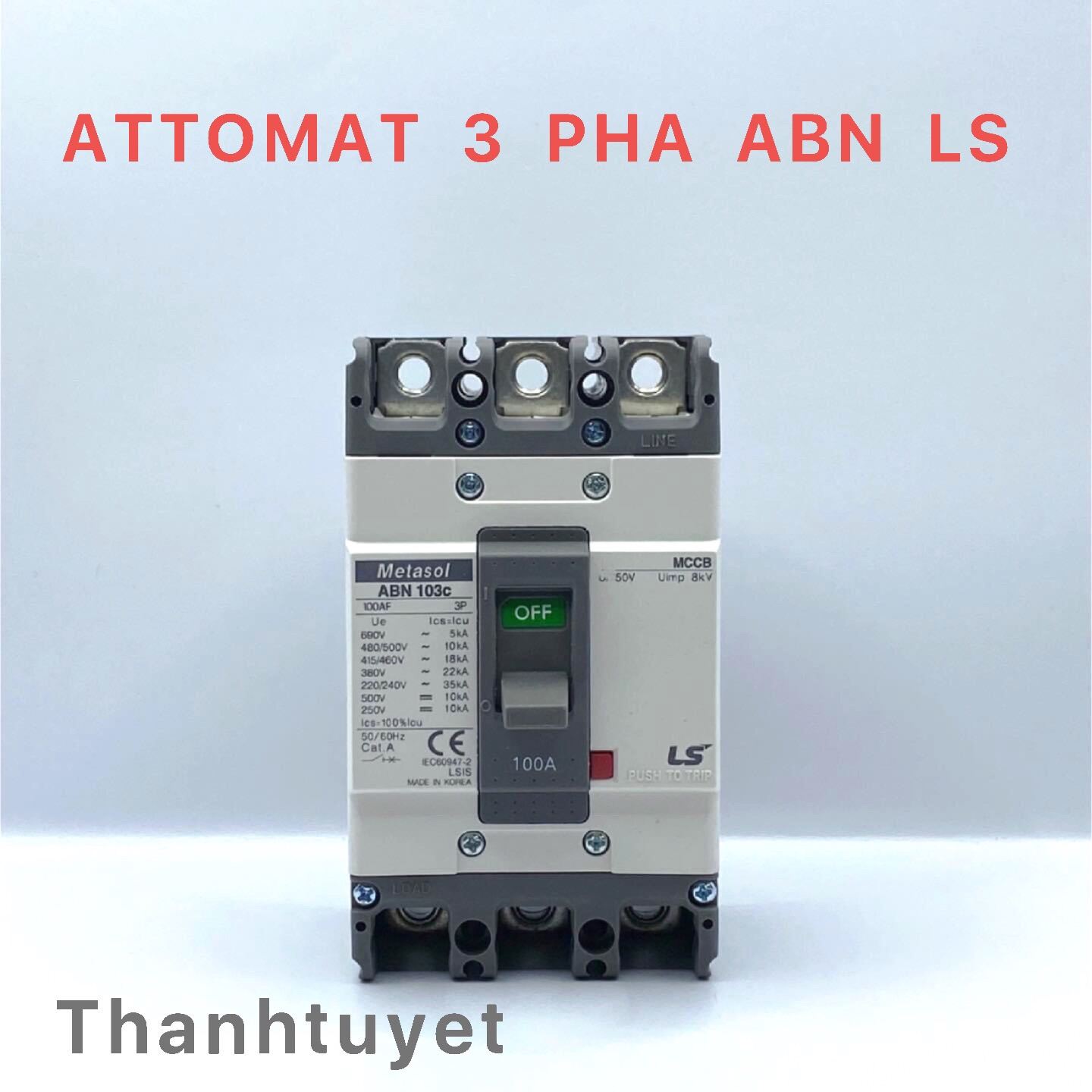 ATTOMAT Át khối 3 pha mccB LS 3P ABN 100A | Lazada.vn