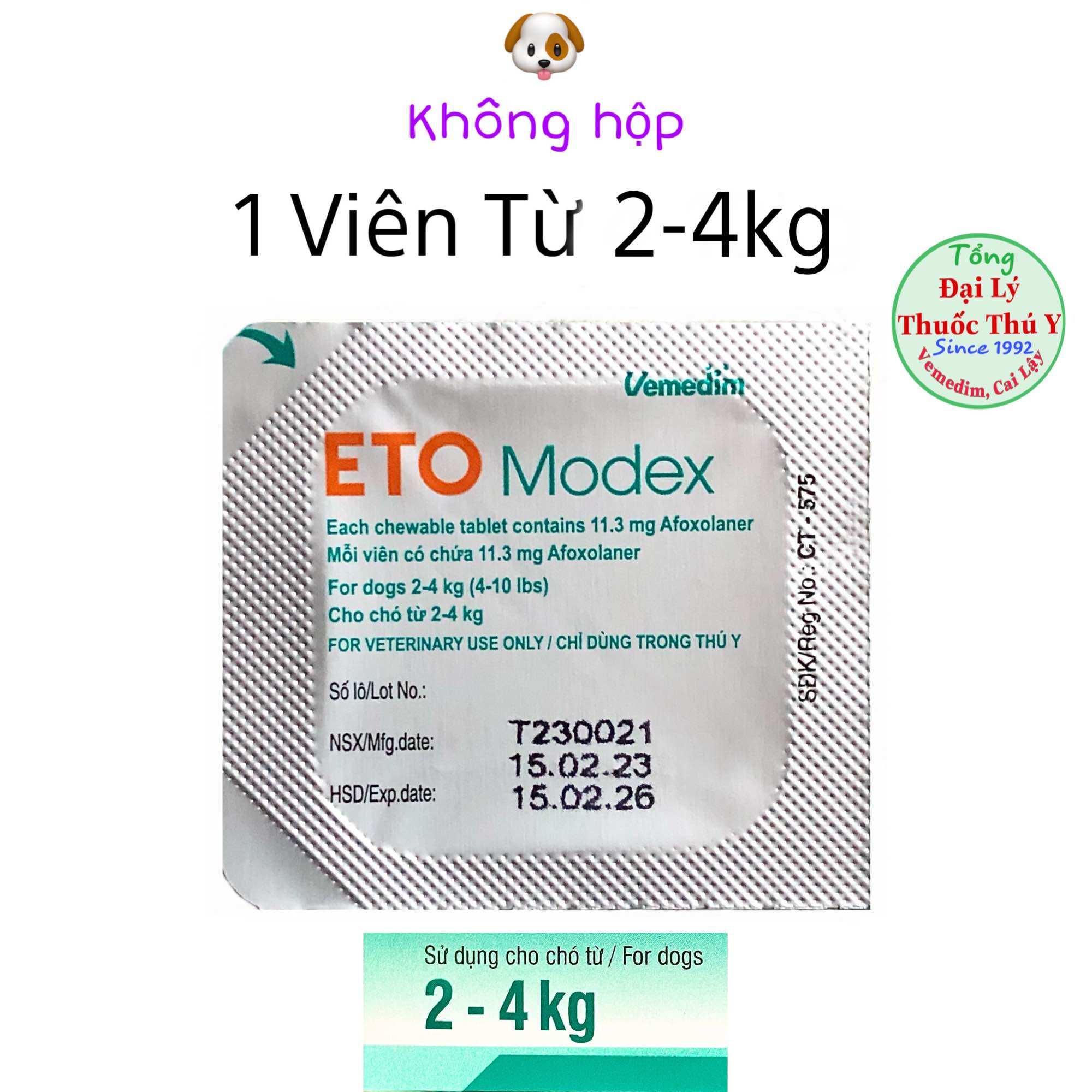 Eto modex viên nhai sạch ve rận, viêm da cho chó | Lazada.vn