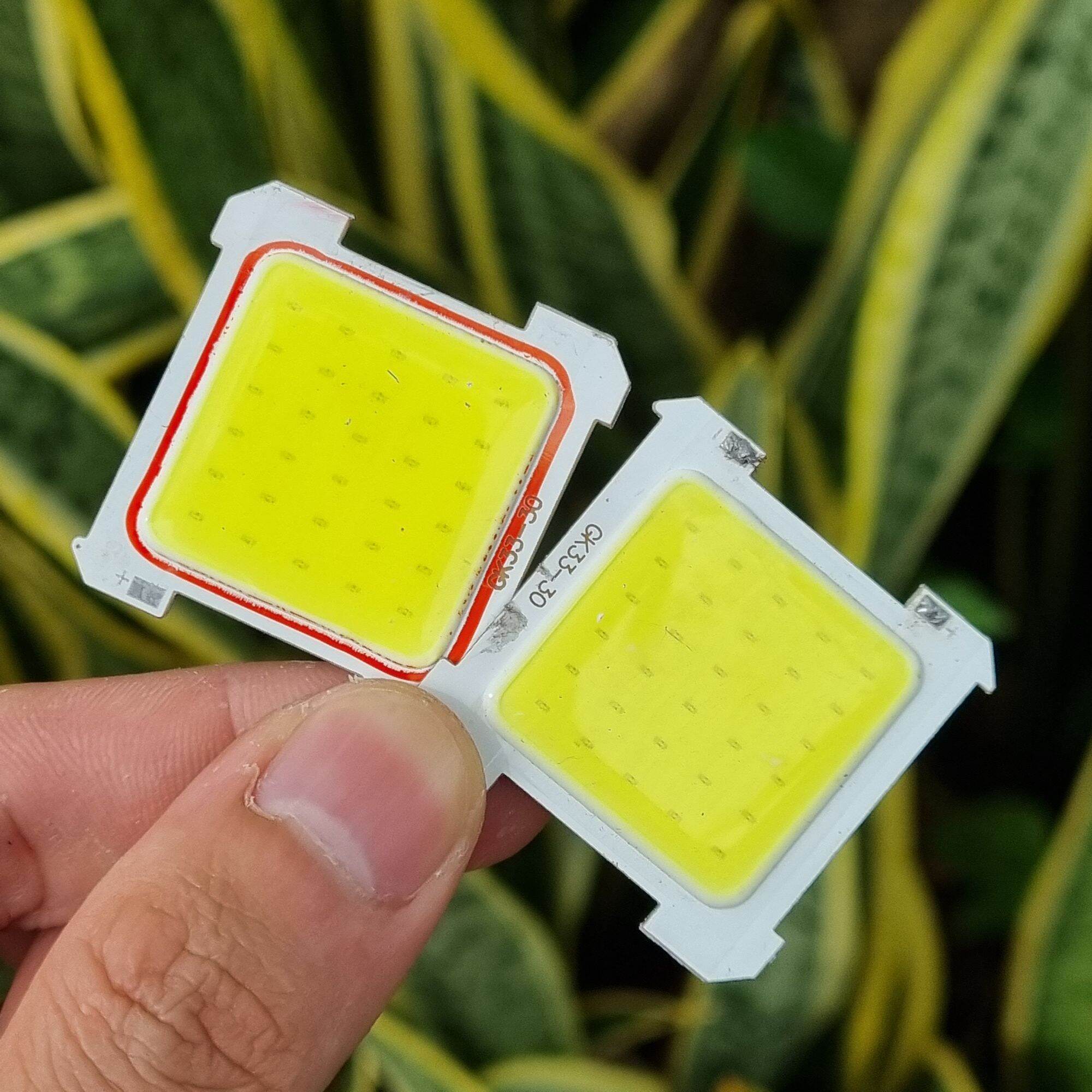 Bộ 2 Chip đèn led cob lỗi 1-3 nhân led siêu sáng 2.5-5V 12W 33x33mm ánh ...