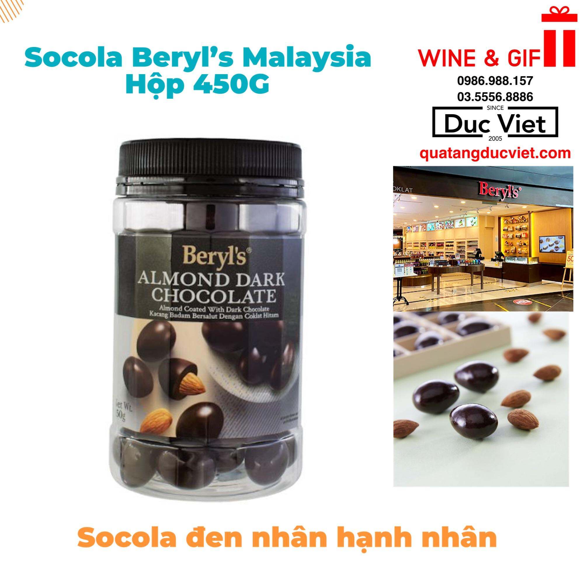 Socola Beryl’s Malaysia 450G - Dark chocolate- socola đen nhân hạnh ...