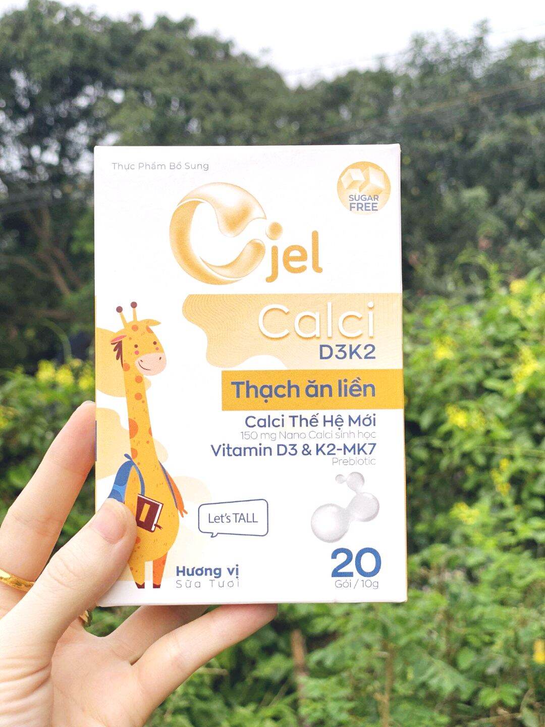 Thạch gói tăng chiều cao cho bé Cjel Calci D3k2 hộp 20 gói. | Lazada.vn