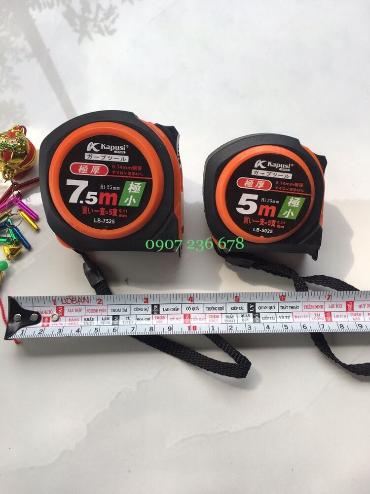Thước Lỗ Ban Kapusi Nhật 5m và 7,5m , Thước Cuộn, Thước Rút Lỗ Ban ...