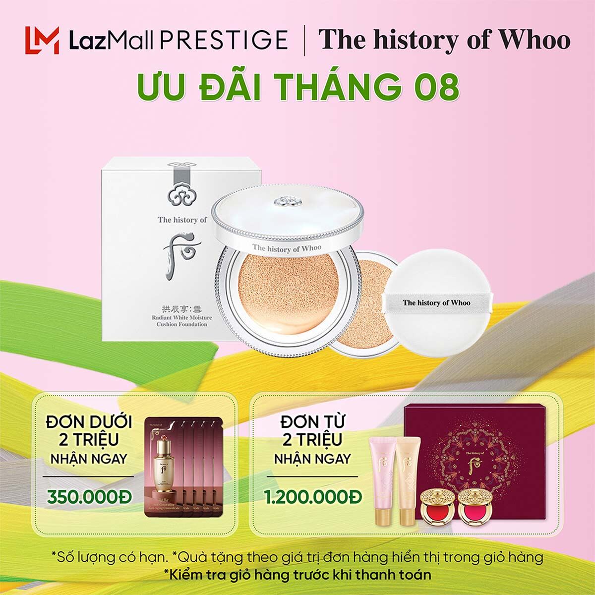 Phấn nước dưỡng trắng Whoo Seol Radiant White Moisture Cushion ...