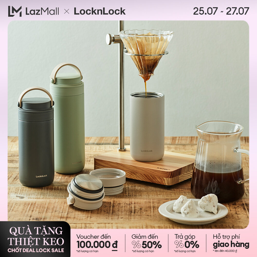 Bình giữ nhiệt LockLock Metro Two Way 475ml - LHC4274 (3 màu)- Có quai cầm - giữ nhiệt 8 tiếng ...