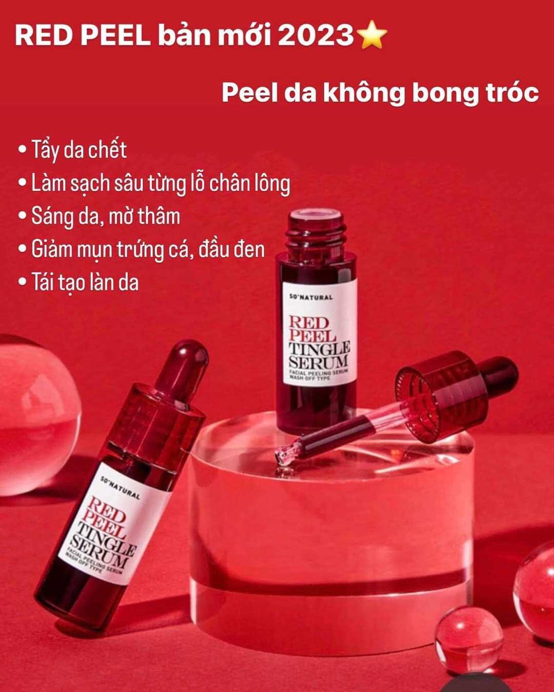 [Mẫu Mới] Peel Da Sinh Học Red Peel Tingle Serum 11ml ,Peed Da So ...