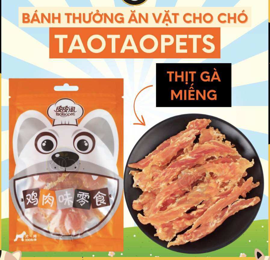 Snack ăn vặt cho chó thịt gà sấy khô, thịt gà quấn xương sữa , bò viên ...