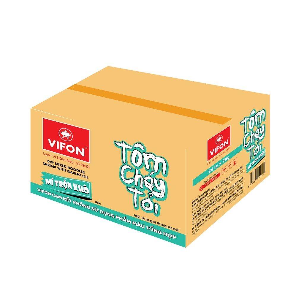 Mì Trộn Tôm Cháy Tỏi VIFON, Mì Ly Trộn (75g/ Ly), Thùng 24ly. | Lazada.vn