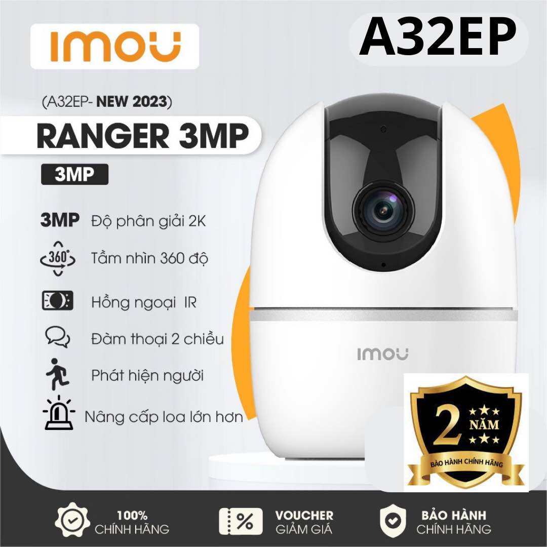 Camera IP Wifi IMOU A32EP 3MP/3K Trong Nhà Xoay 360 Độ, Đàm thoại 2 ...