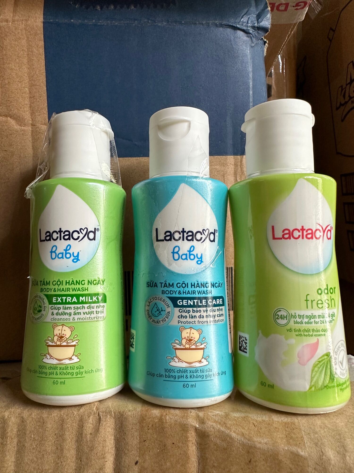 60 ml Chai sữa tắm em bé lactacyd milky 60ml (tiện lợi khi đi du lịch ...