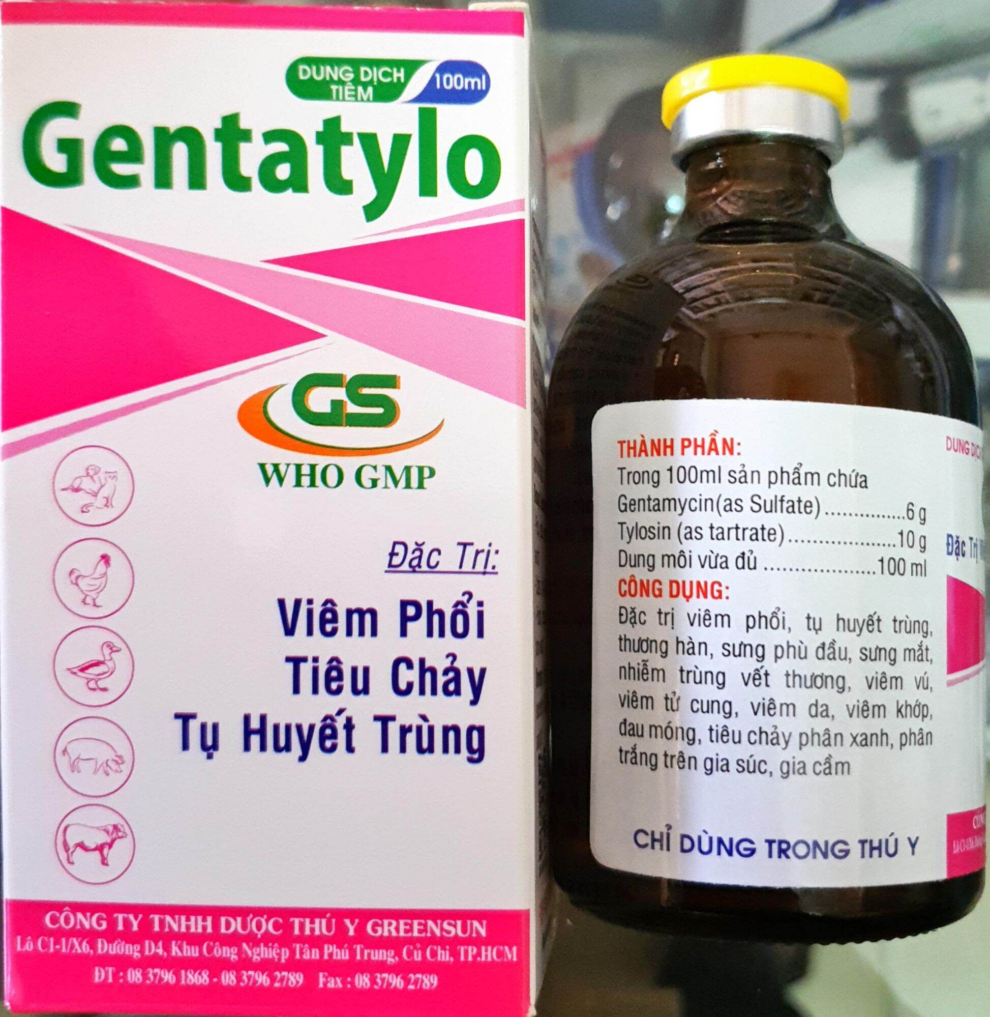 MH Genta Tylo D (10ml) - Tiêm chó mèo ói mửa, tiêu chảy, viêm ruột ...