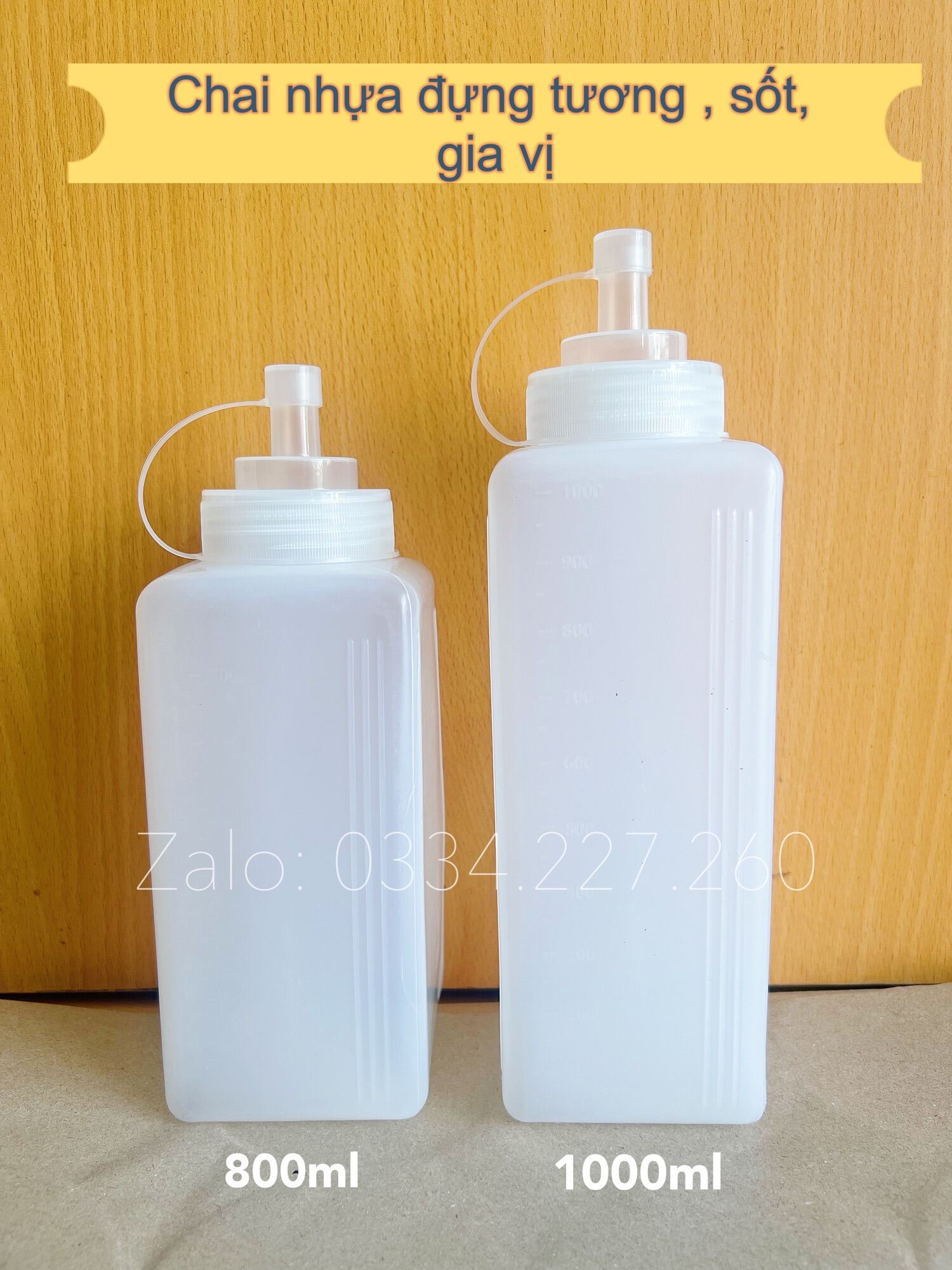 Chai Nhựa đựng sốt Bình nhựa đựng tương 250ml có chia vạch - MixASale