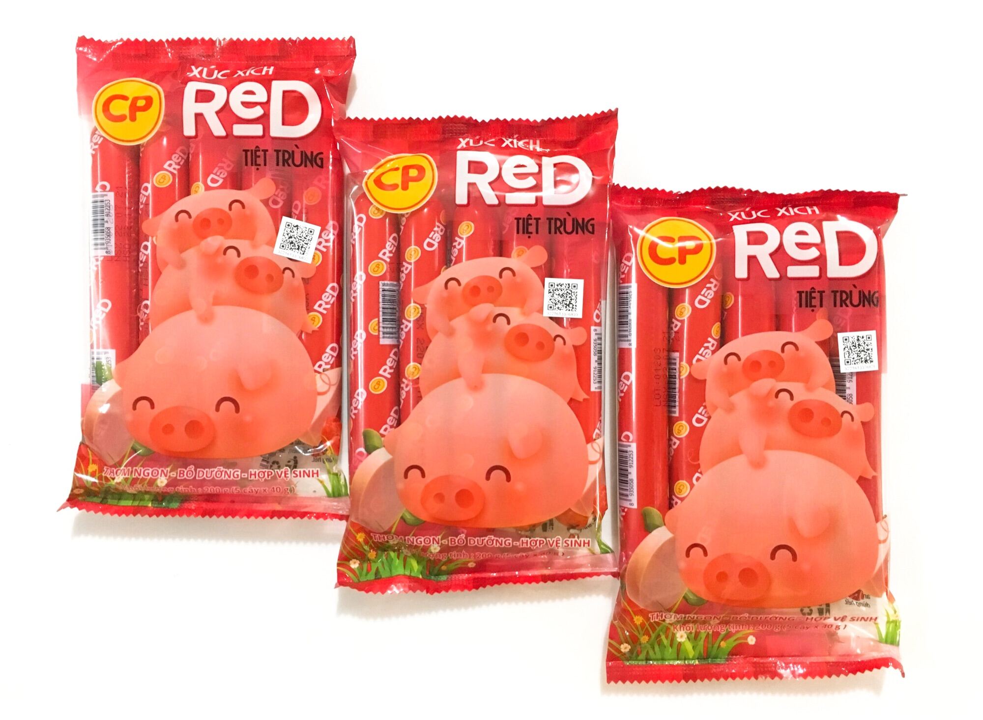 Combo 3 gói 200g Xúc xích heo tiệt trùng CP Red (15 cây x 40g) | Lazada.vn