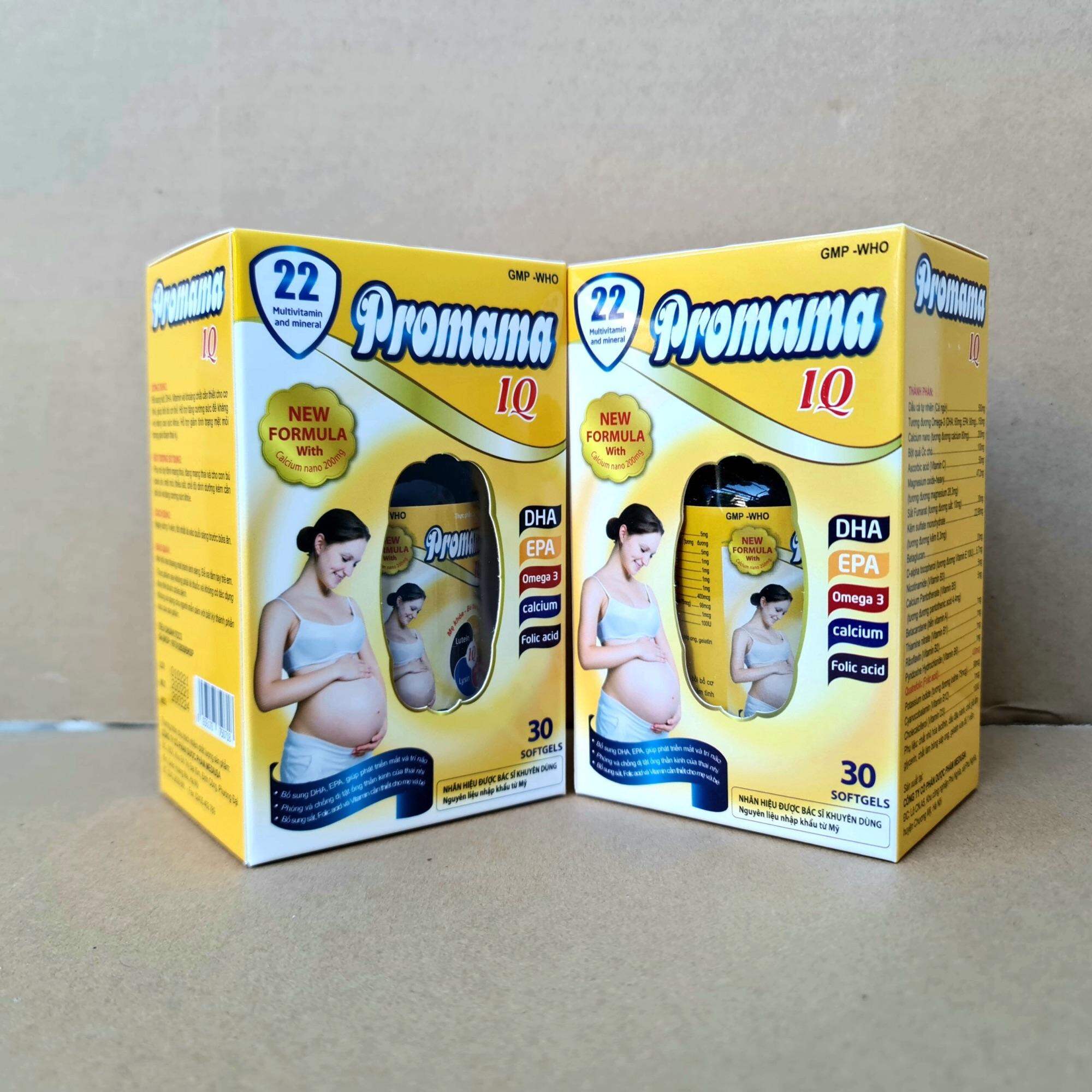 Promama IQ bổ sung vitamin cho mẹ bầu - Hộp 30 viên - Hỗ trợ thai sản ...