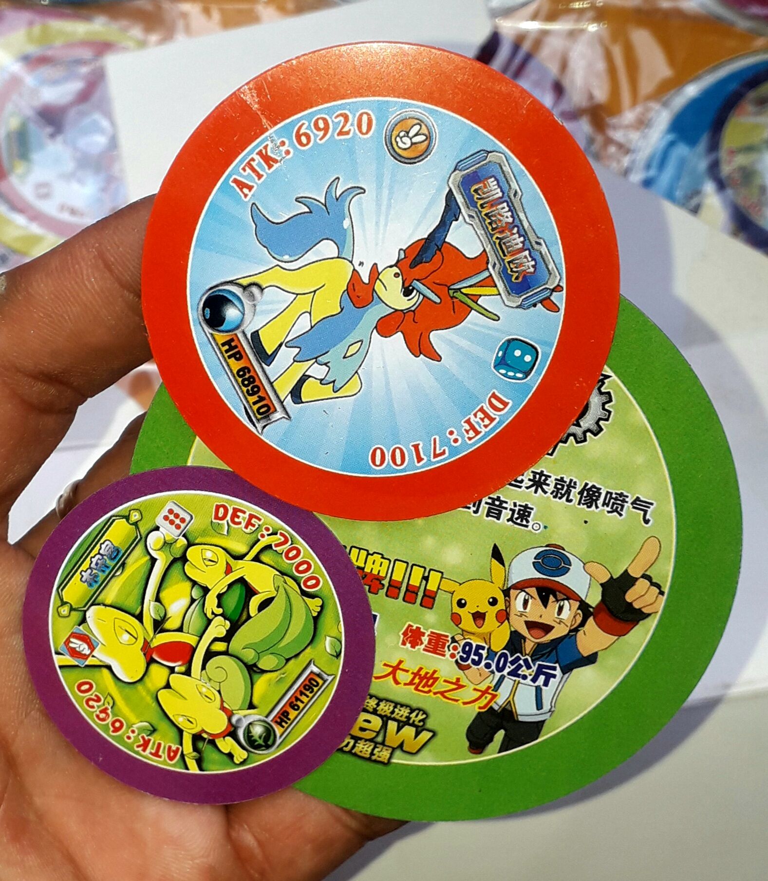 Sét 30 thẻ bài tròn pokemon bằng kim loại in 2 mặt có 3 đường kính 30mm ...
