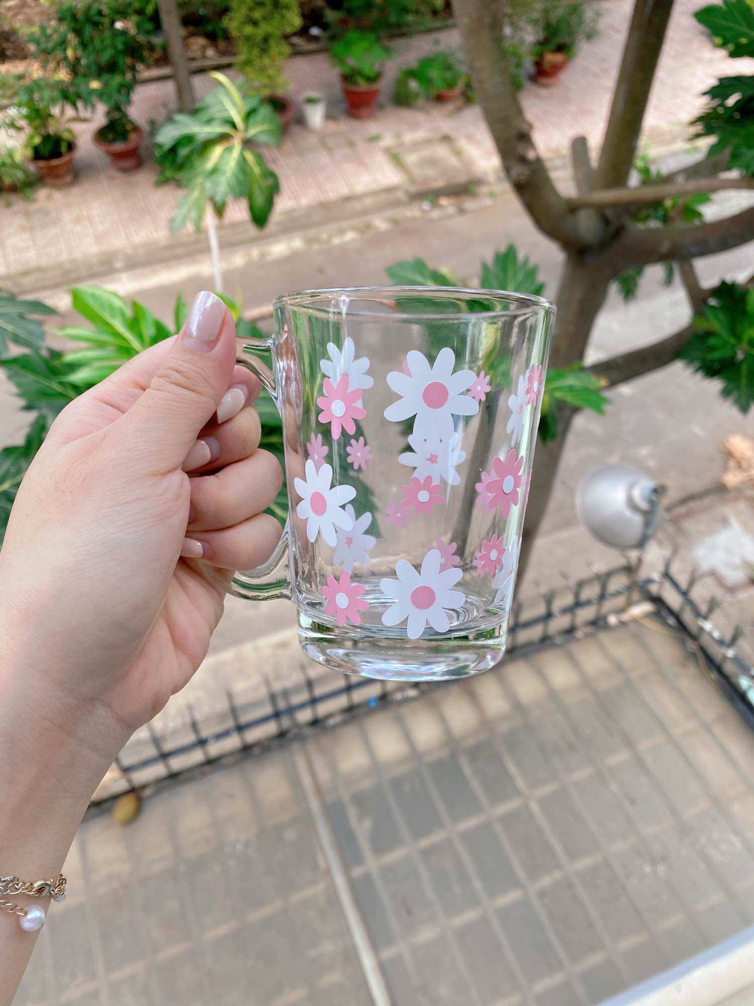 Ly Thuỷ Tinh Hoa Cúc Daisy | Lazada.vn