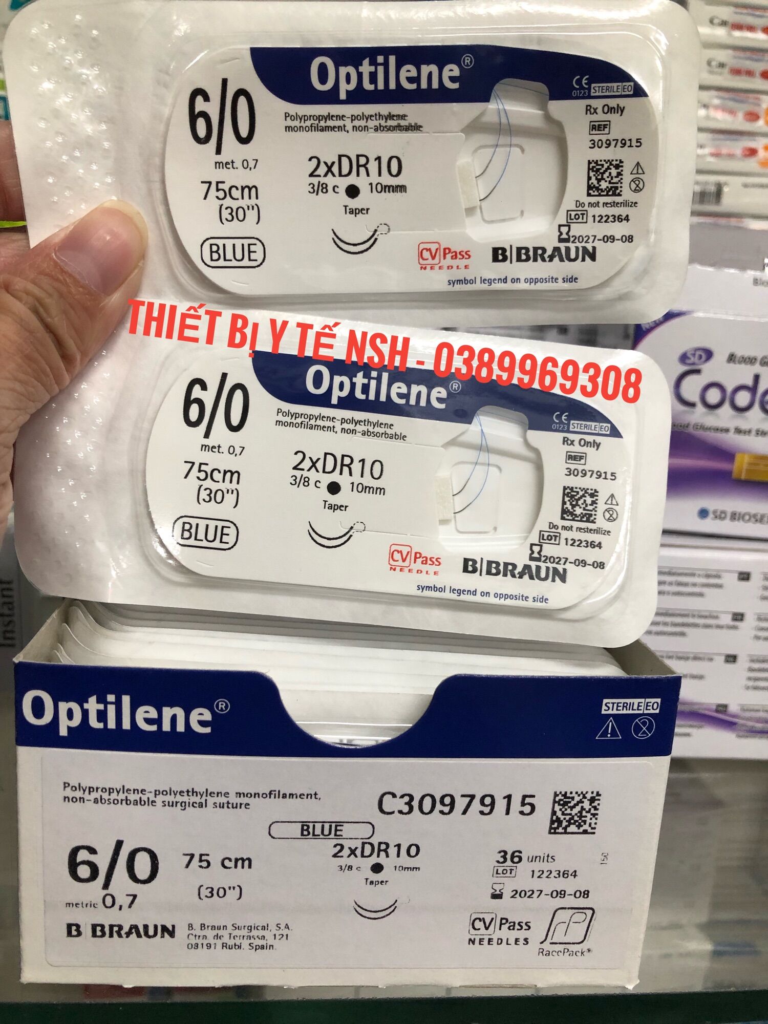 [CHÍNH HÃNG] Chỉ khâu phẫu thuật thẩm mỹ nhấn mí optilene 6/0 ...