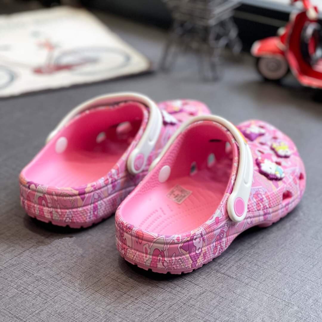 Sục Croc.s Hello Kitty Bé Gái- Kèm Bộ Sticker Như Hình- Hàng Chính Hãng ...