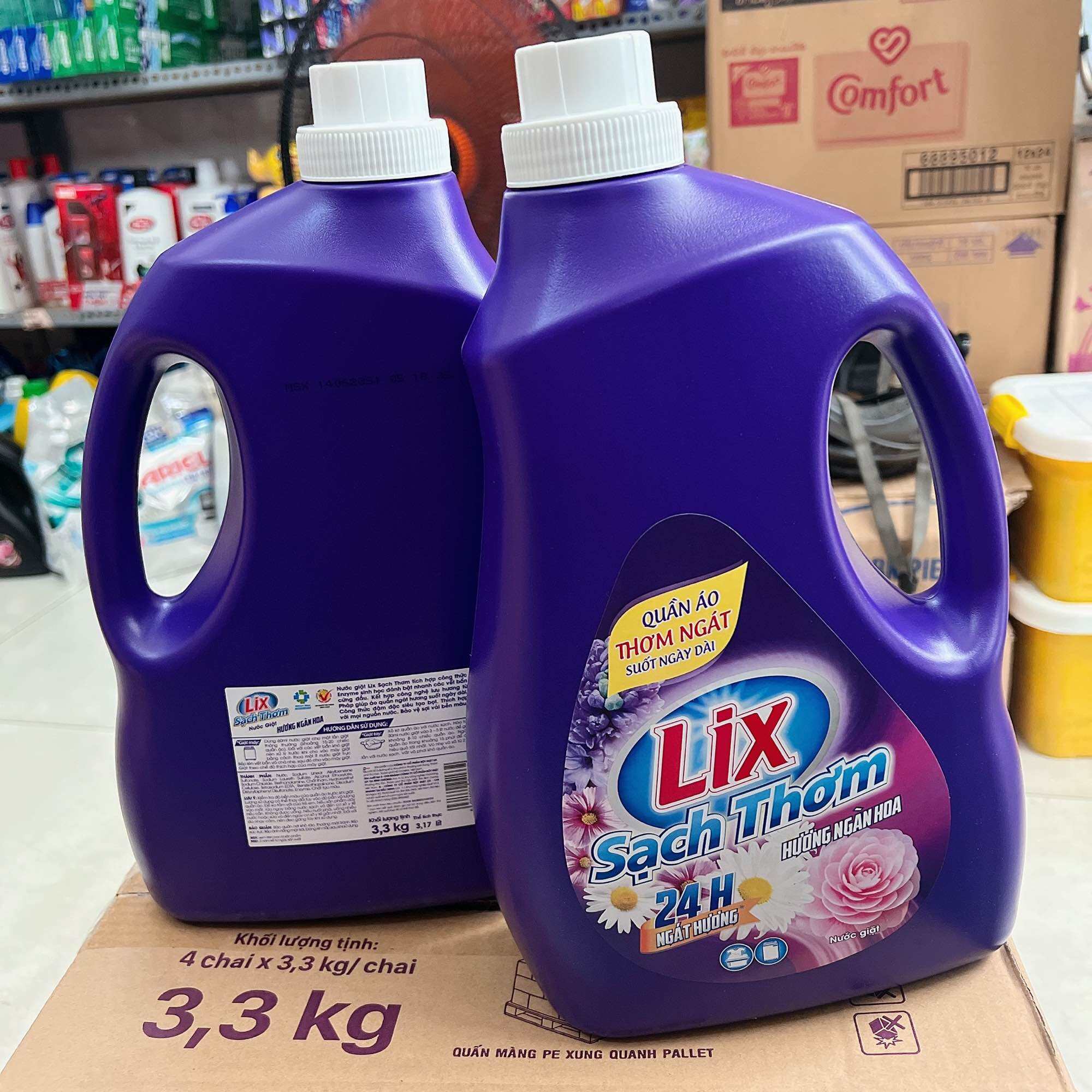 NƯỚC GIẶT- LIX- SIÊU SẠCH HƯƠNG HOA ANH ĐÀO- CAN 3.5KG- TÚI 2.4KG LÀM SẠCH CỰC NHANH VẾT BẨN ...