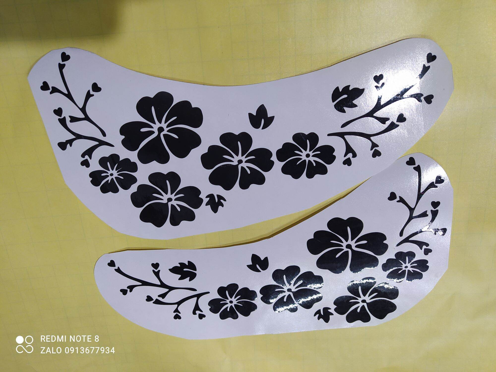 Tem decal nhành hoa mai vàng dán trang trí xe ô tô | Lazada.vn